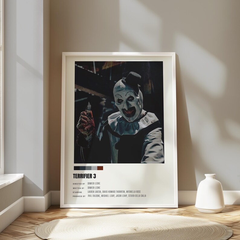 Terrifier 3 Minimalist Movie Poster Custom Movie Poster Vintage Art ...
