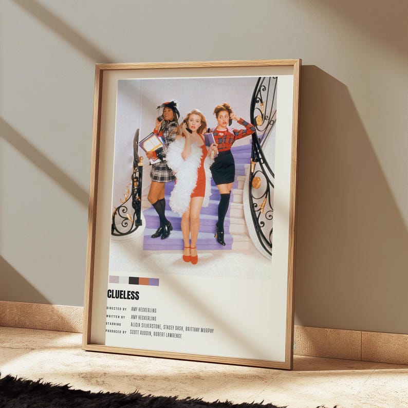Clueless Minimalist Movie Poster Custom Movie Poster Vintage Art Print ...