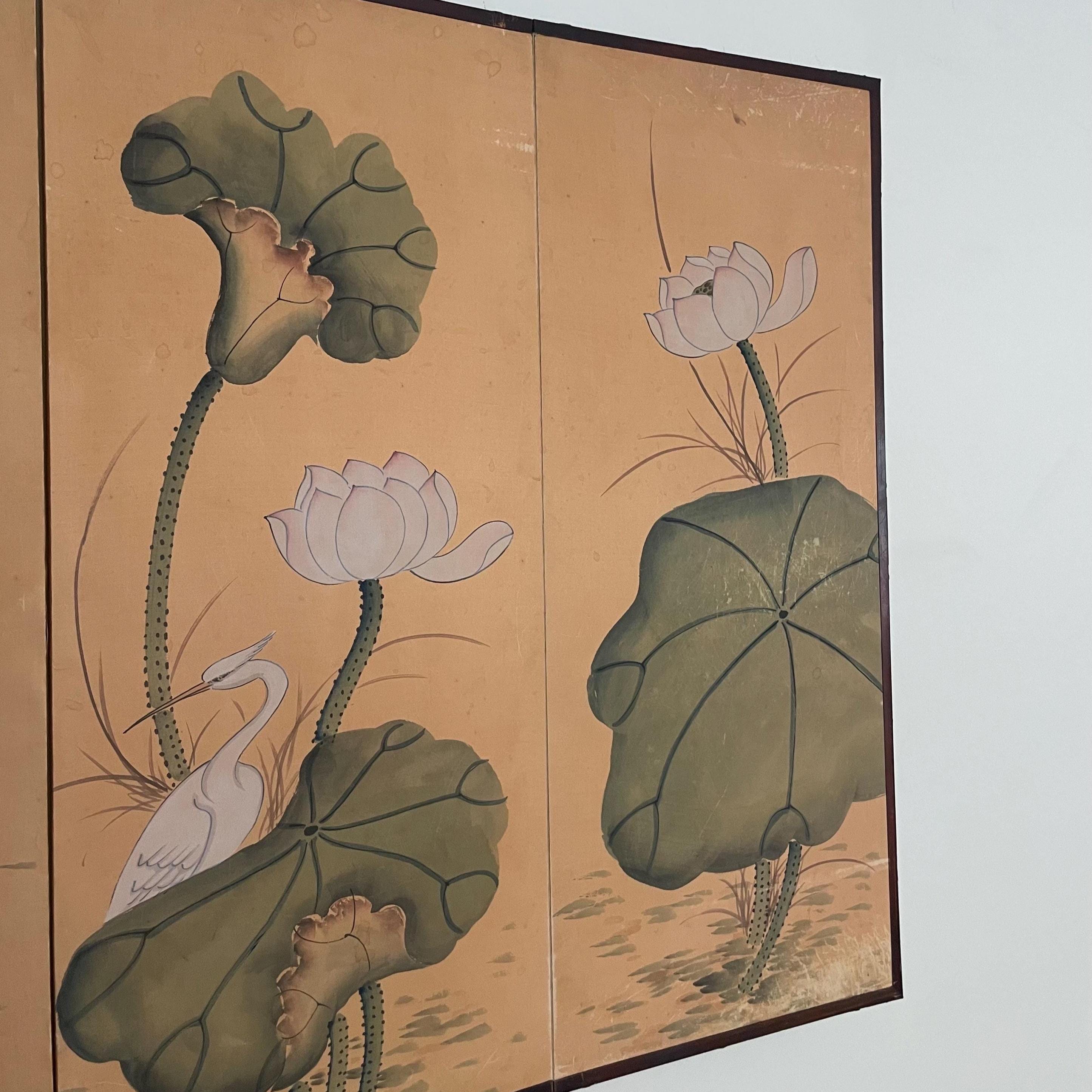 Vintage Japanese Folding Screen - Etsy