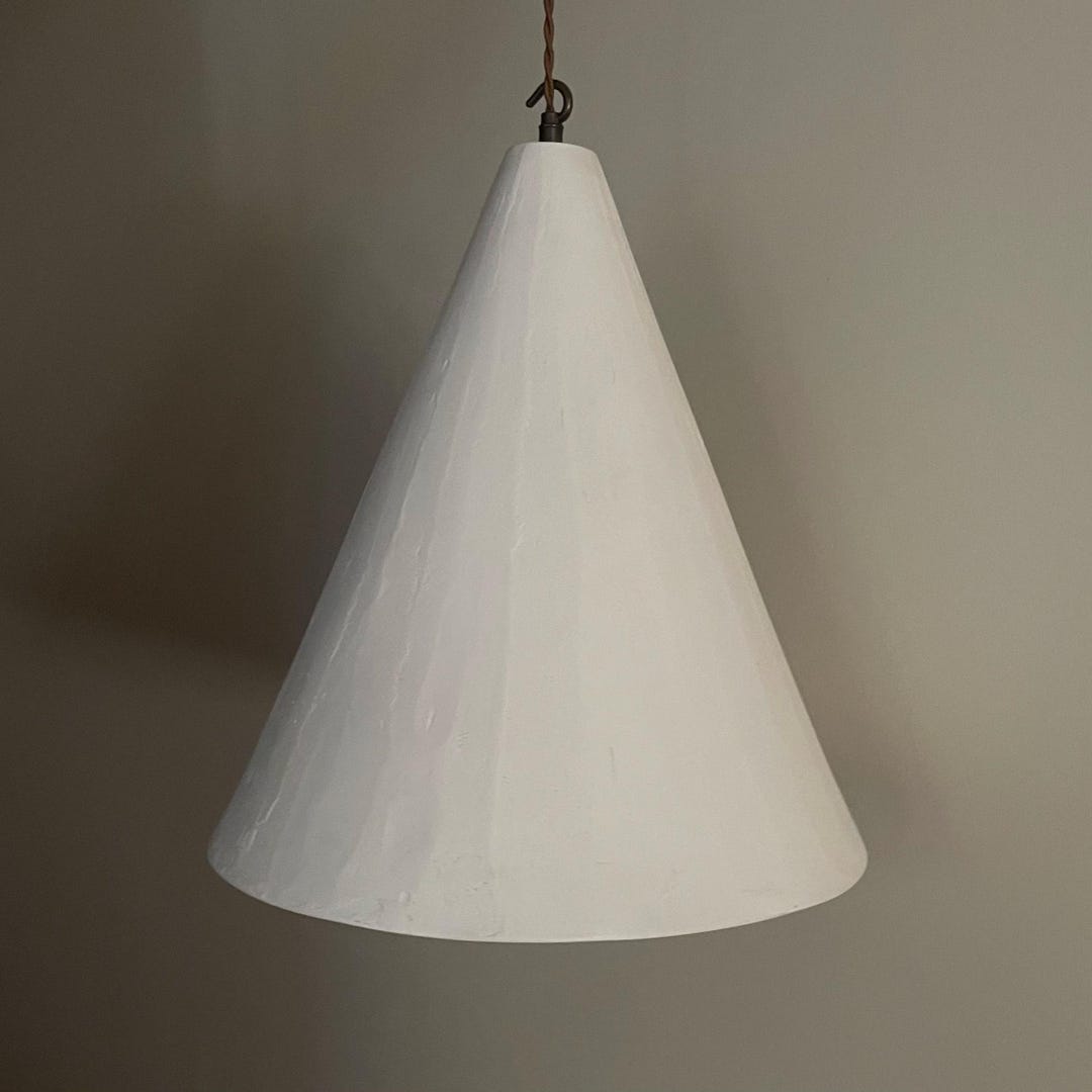 XL Plaster Concical Pendant Lights - Etsy