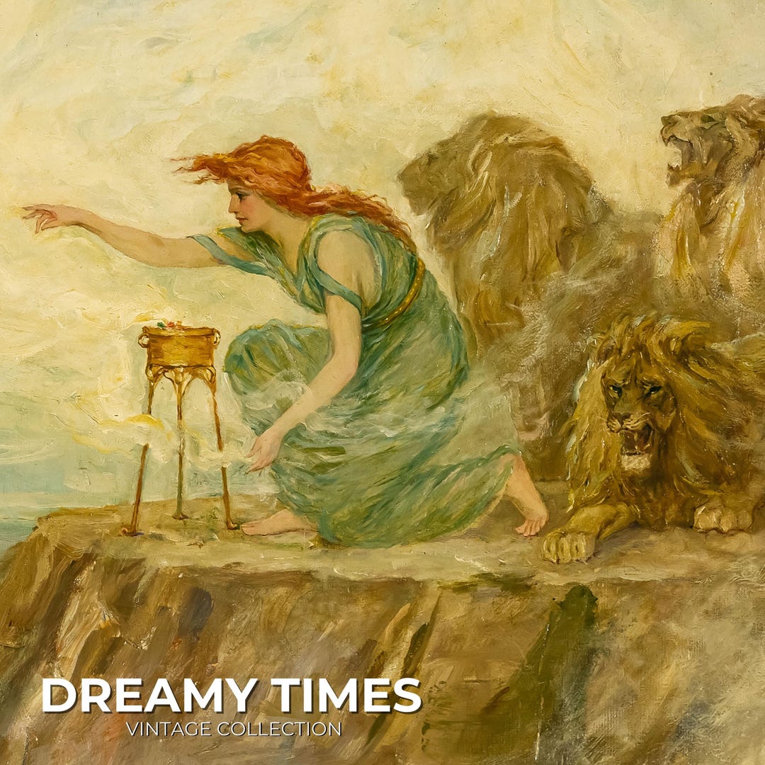 Vintage Circe Art Painting,vintage Mythology Art,printable Circe ...