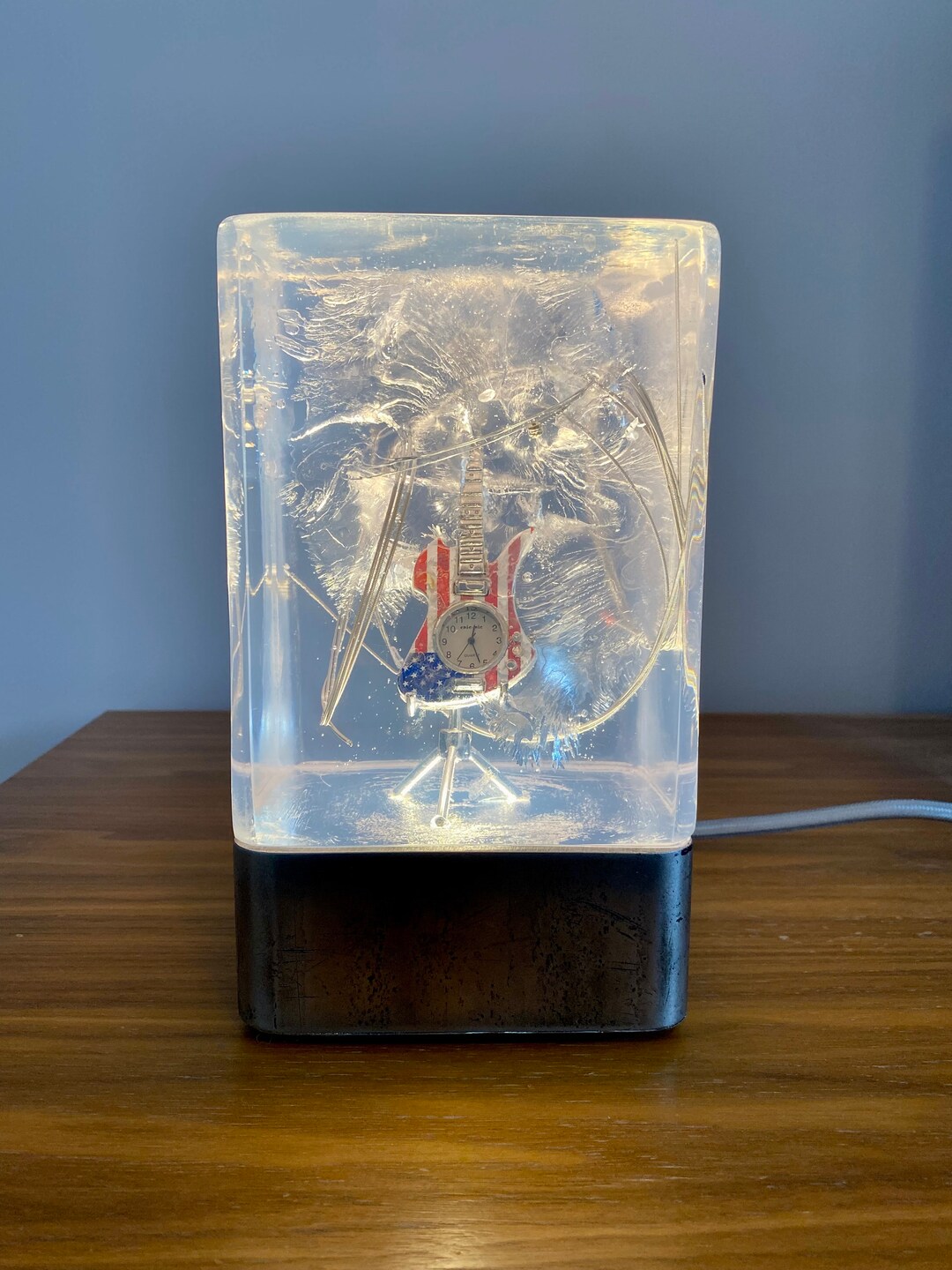 Resin Art Lamp - Guitar and Strings With Steel Base - Etsy