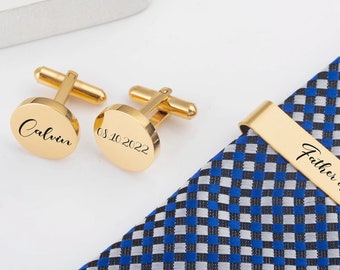 Cufflink Tie Bar Set - Etsy