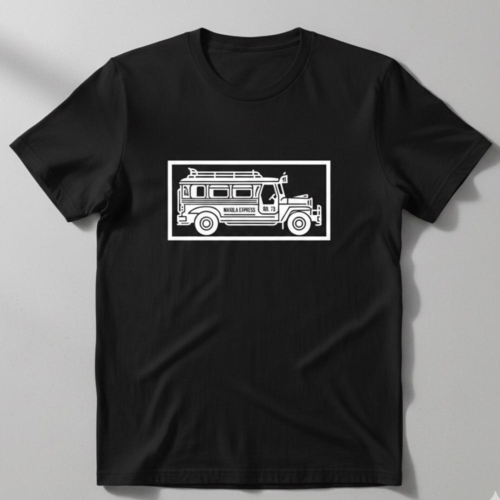 Filipino Jeepney Manila Express Gift Philippines T Shirt 100% Cotton ...