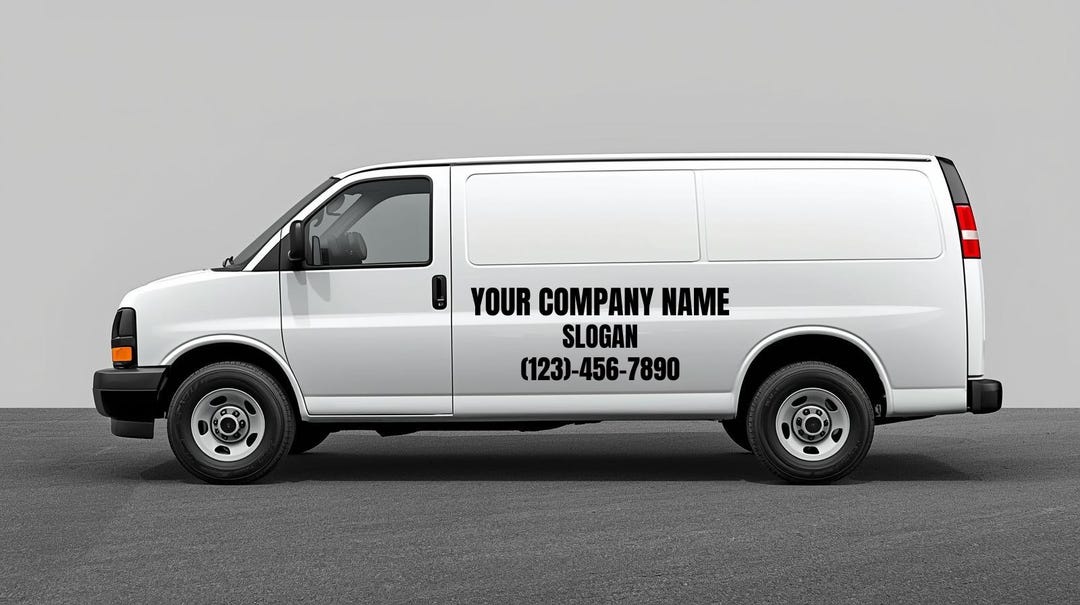 Custom Waterproof Vinyl Decals for Vans and Vehicles - Company/business ...