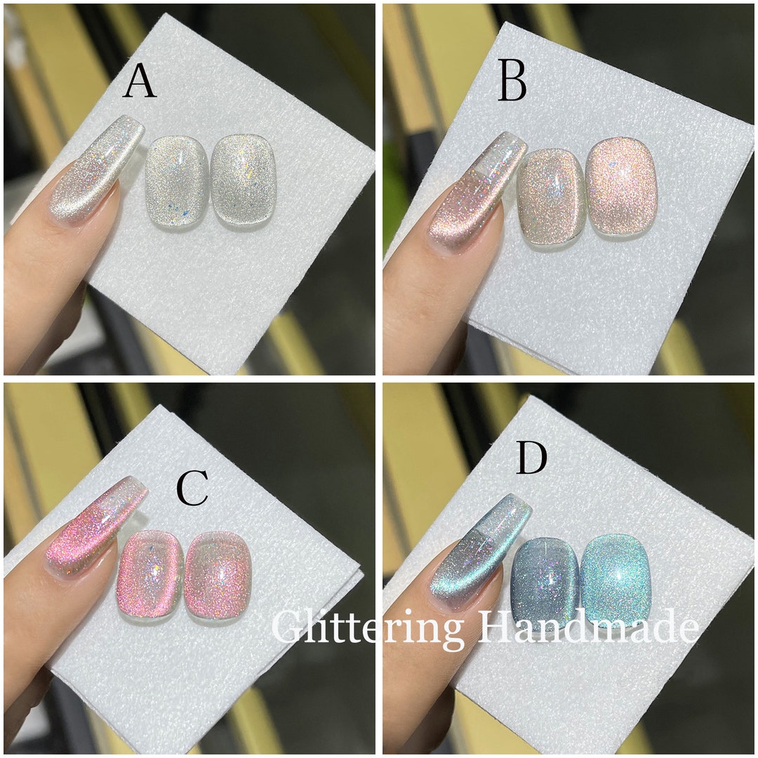 Crystal Cat Eye Nail Art, Starry Sky Cat Eye Wear Nail, Super Flash ...