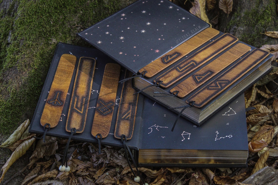 Rune Bookmarks With Sowilo & Eihwaz Elder Futhark Rune Set - Etsy
