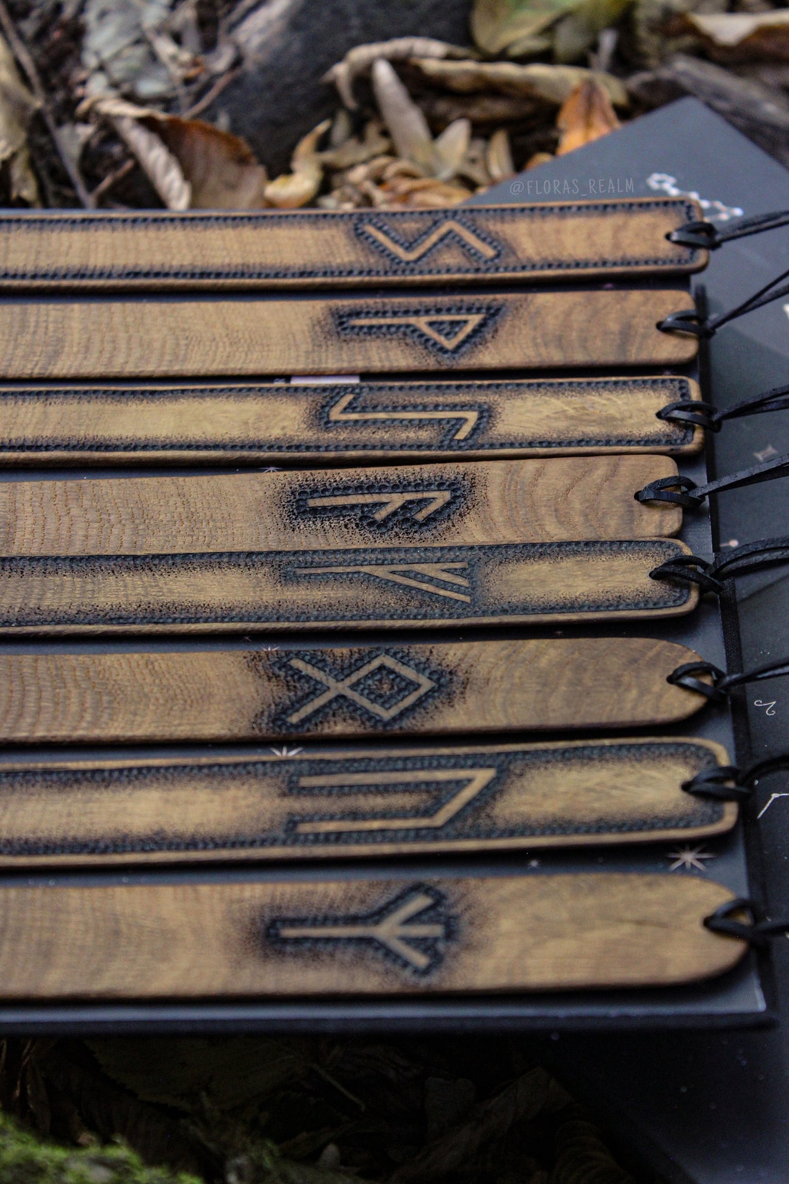 Elder Futhark Runes as Wooden Bookmark Set Wooden Runes as - Etsy