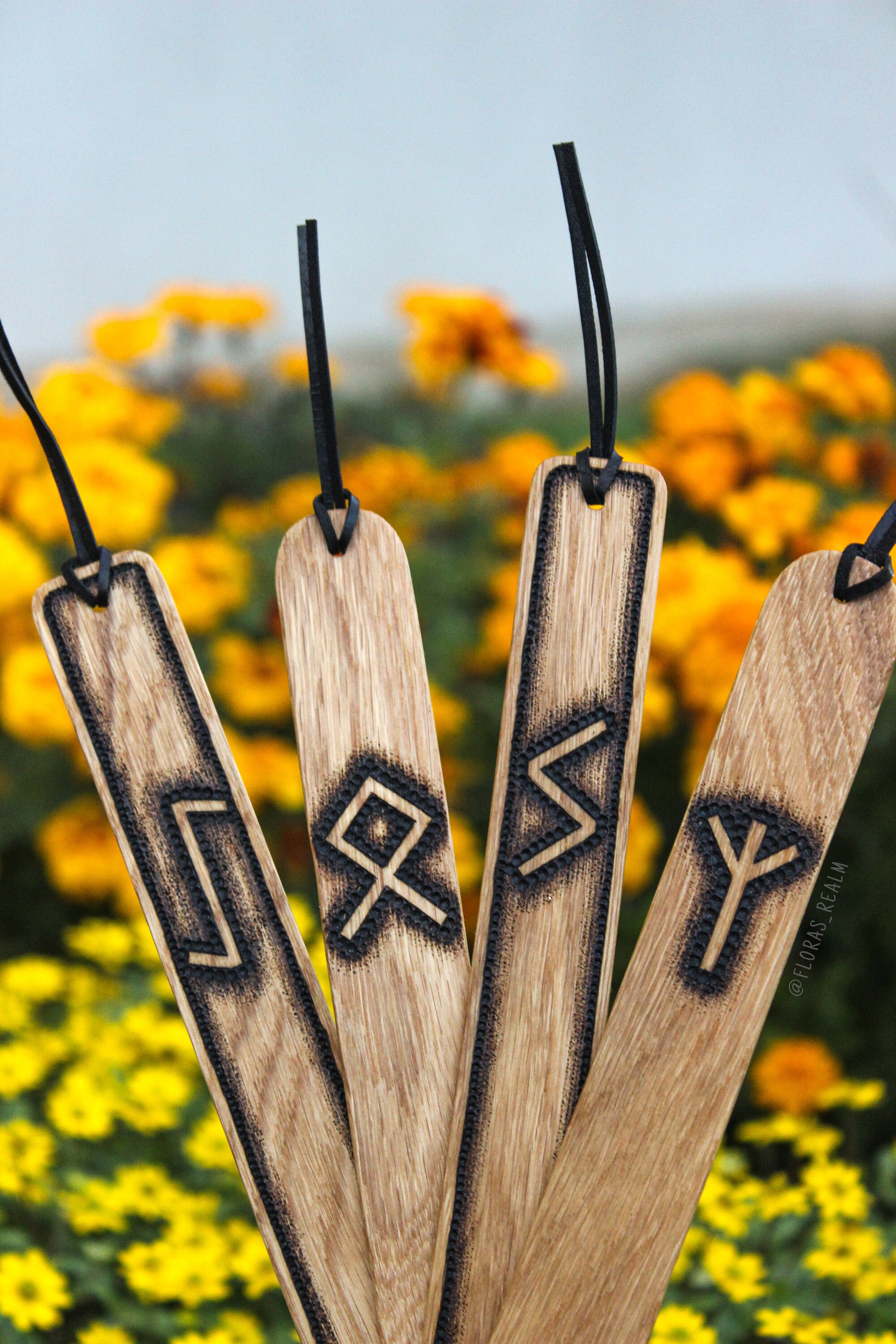 Rune Bookmarks With Sowilo & Eihwaz Elder Futhark Rune Set - Etsy