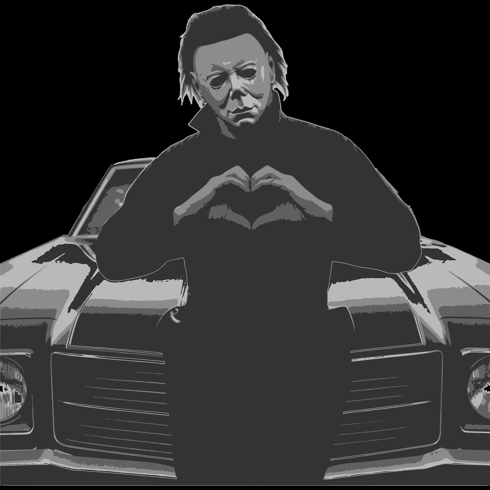 Michael Myers Heart Hands SVG - Etsy