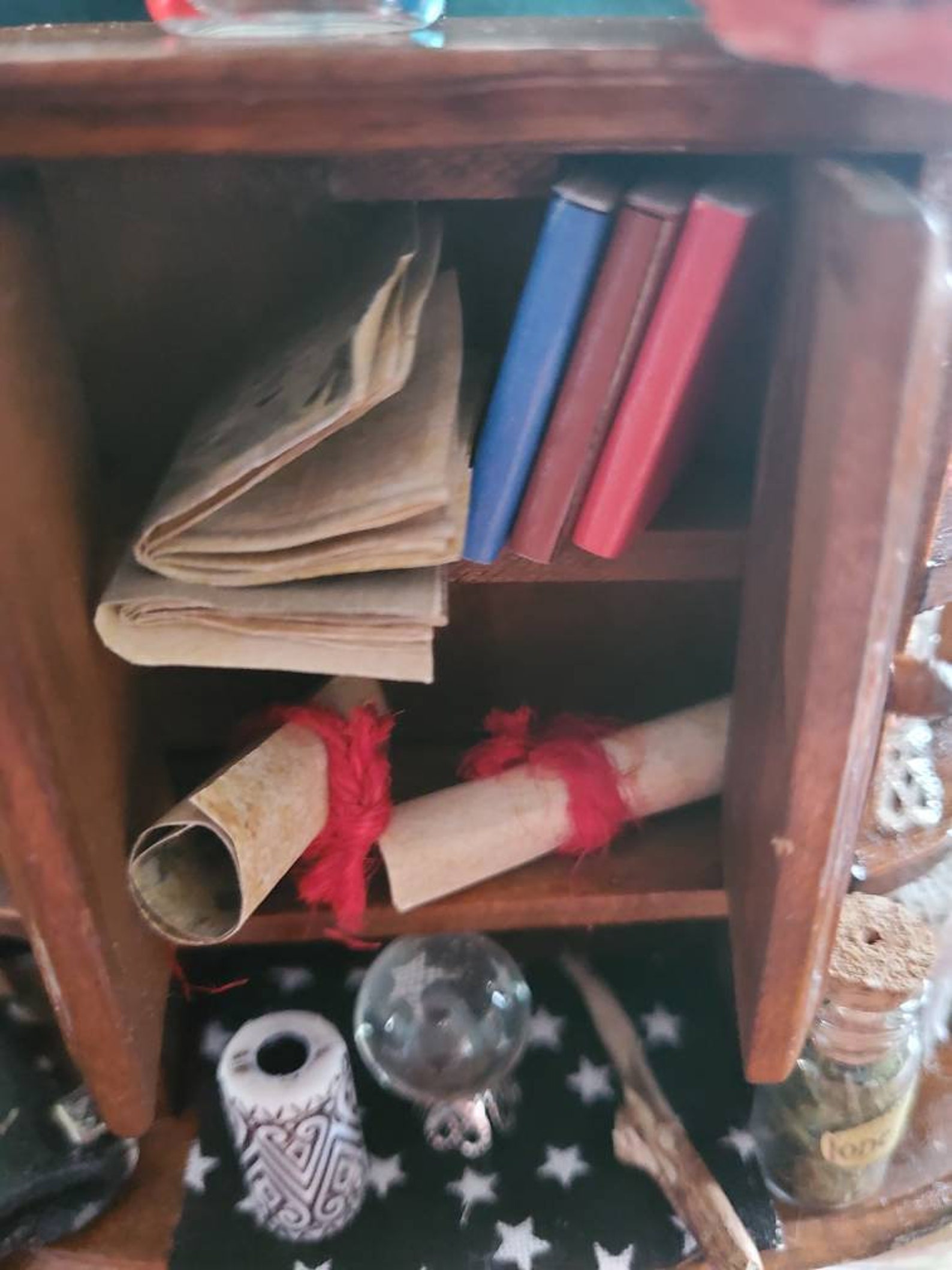 Miniature Witches Cabinet Filled With an Array of Handmade Items. Spell ...