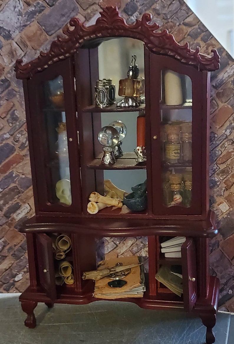 Miniature Witches Cabinet Filled With an Array of Handmade Items. Spell ...