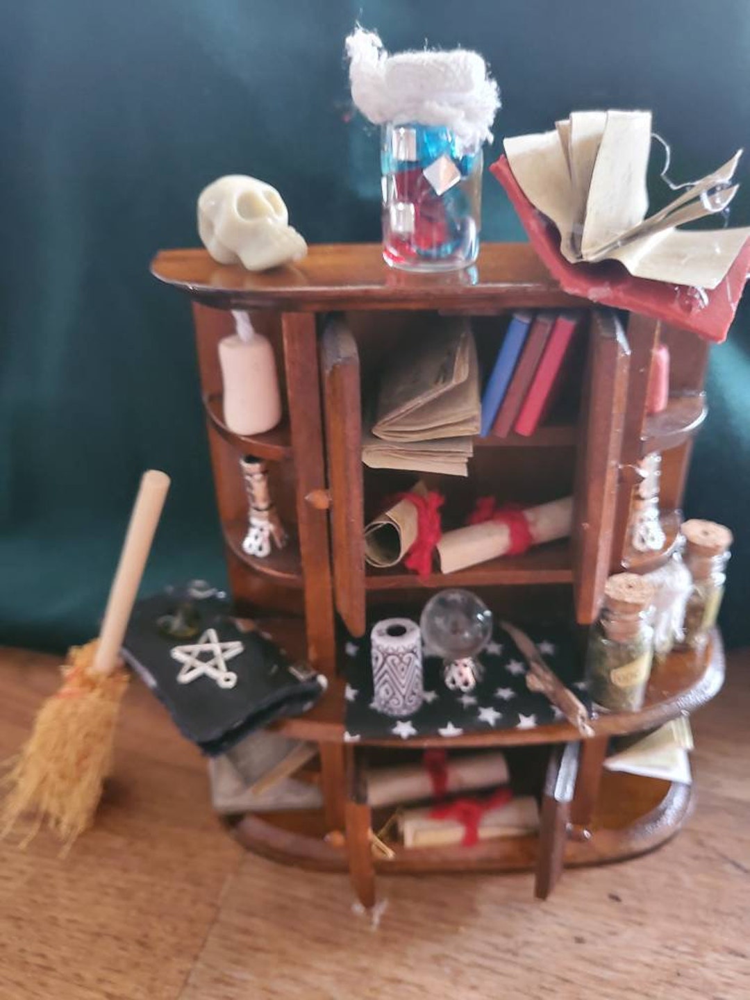 Miniature Witches Cabinet Filled With an Array of Handmade Items. Spell ...