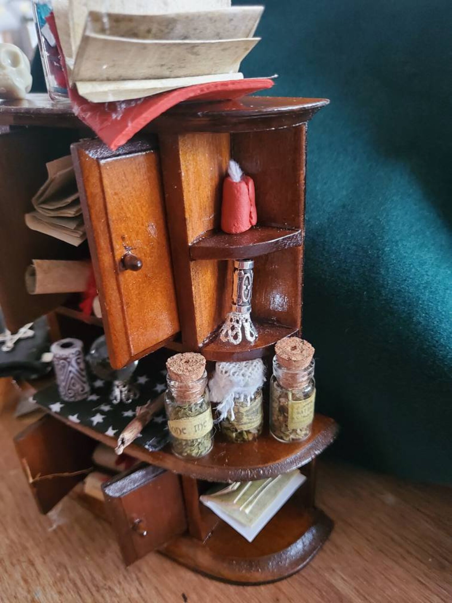 Miniature Witches Cabinet Filled With an Array of Handmade Items. Spell ...