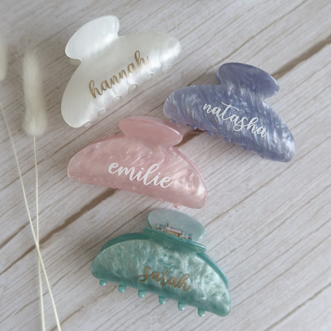 Personalized Hair Claw Custom Name Hair Claw Bridesmaid Gift Bridesmaid ...