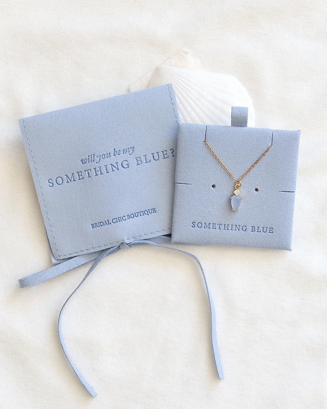 Something Blue Necklace Blue Charm for Wedding Will You Be My Something ...