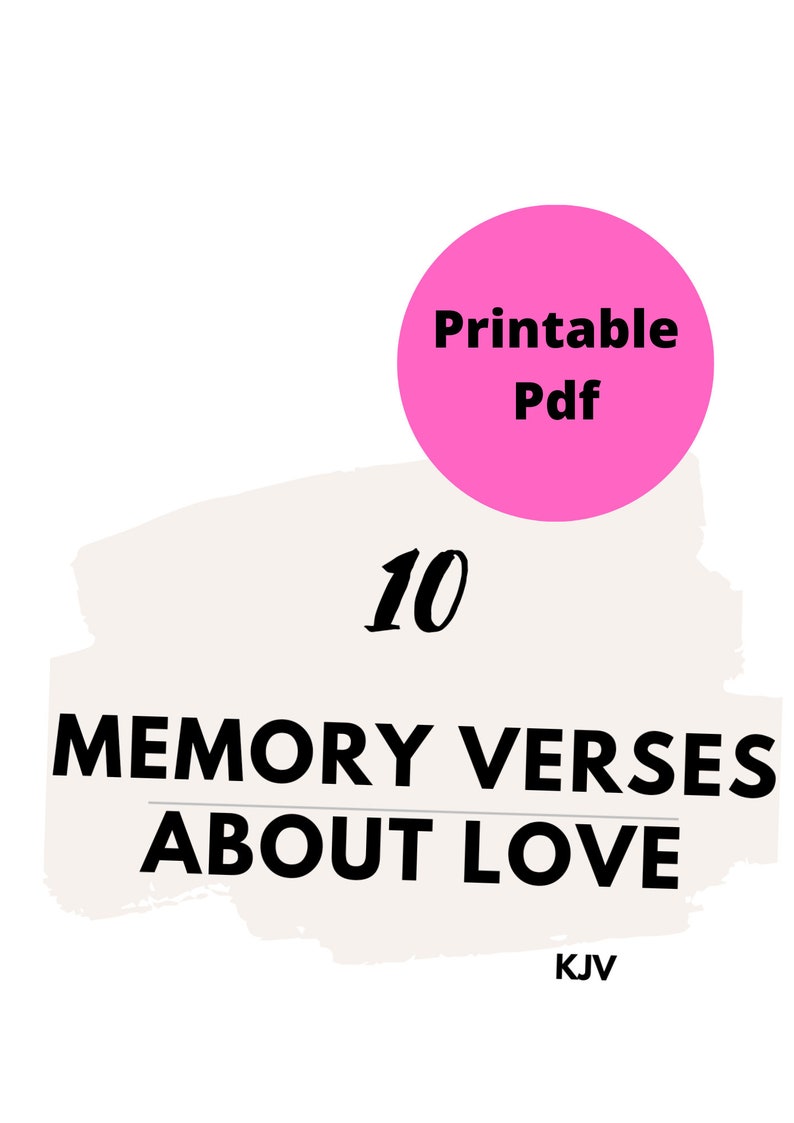 10 Memory Verses About Love Printable - Etsy