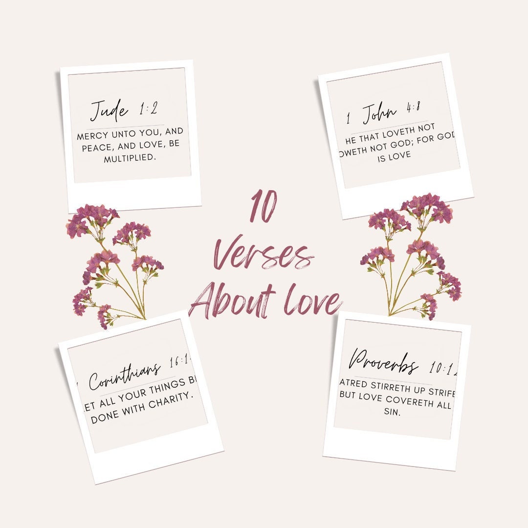 10 Memory Verses About Love Printable - Etsy
