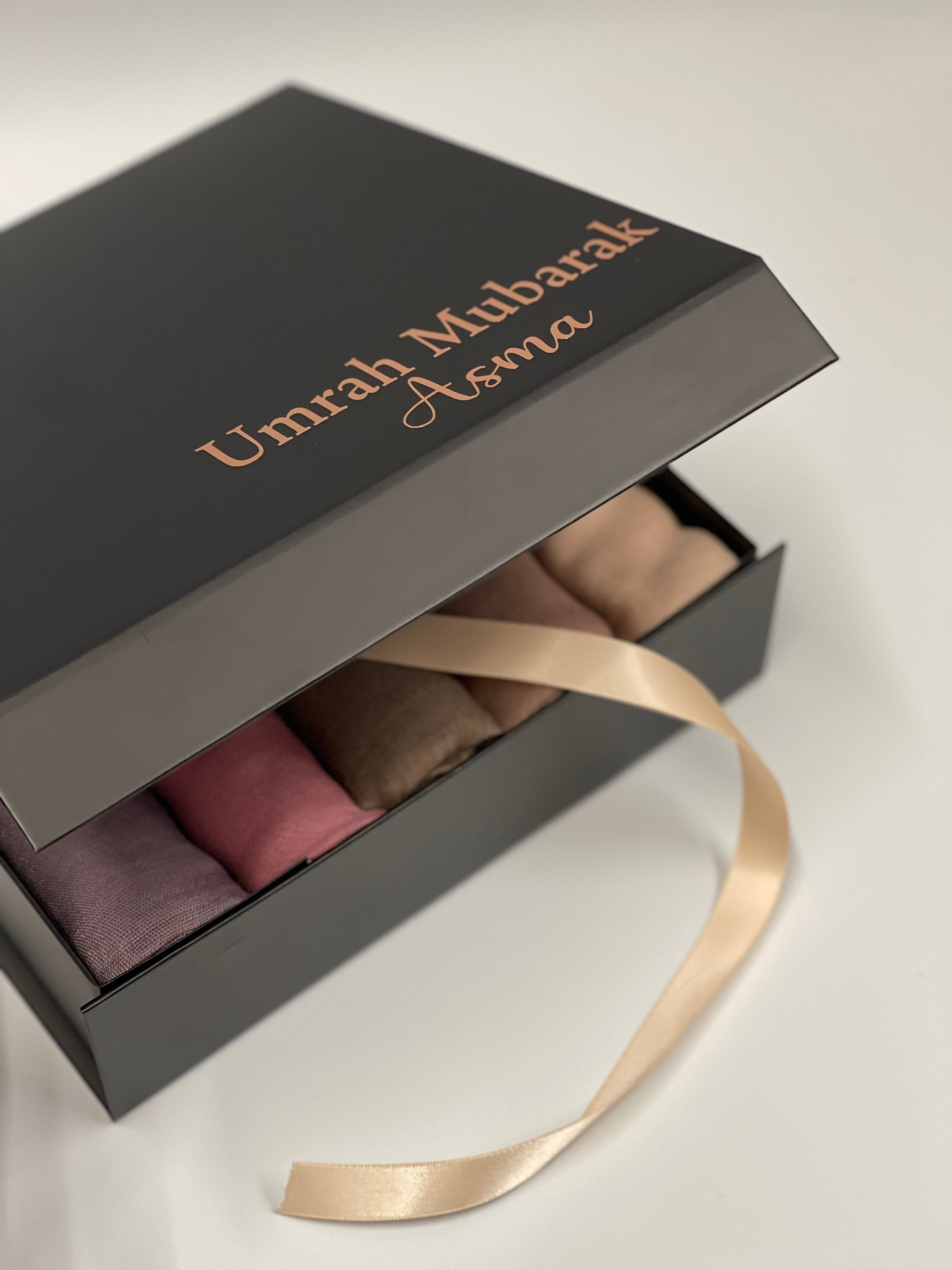 Personalised Hijaab Gift Box, Hijaab Box, Hijaab Bouquet, Scarf Bouquet ...