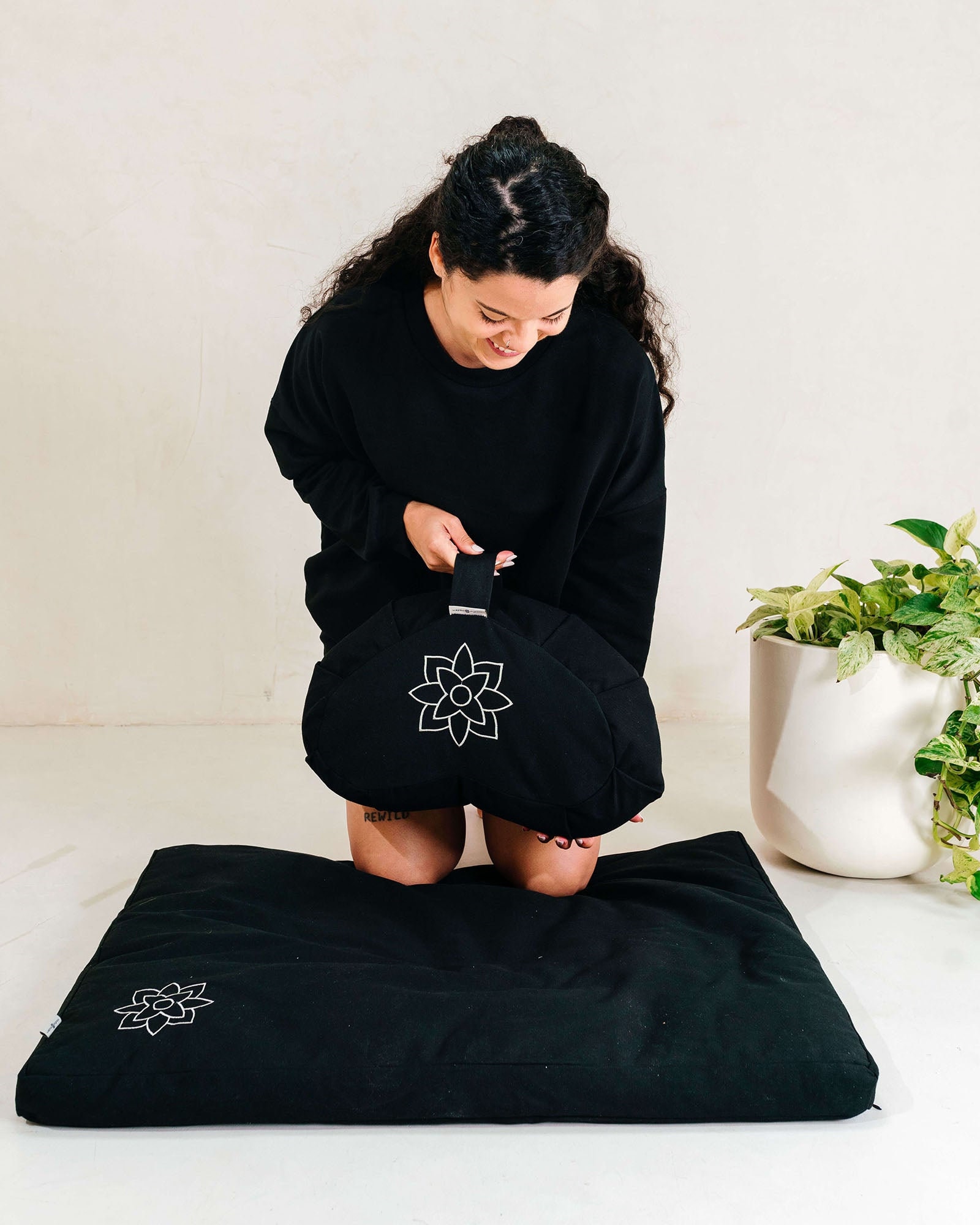 Crescent Meditation Cushion Set Zafu and Zabuton Floor - Etsy