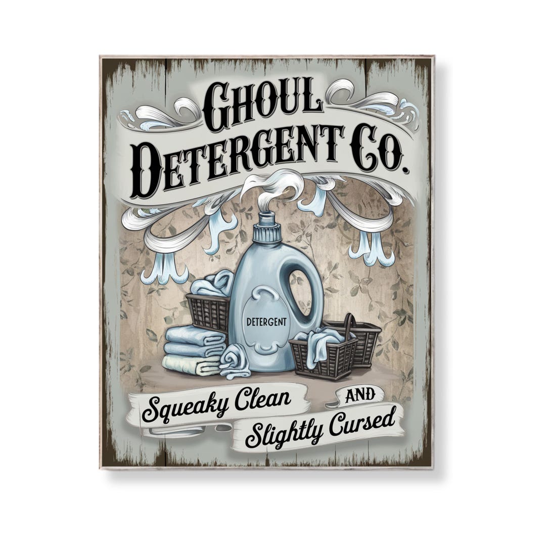 Spooky Halloween Laundry Room Sign: Gothic Witch Art (digital Download ...