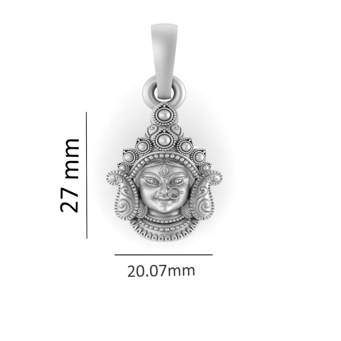Goddess Durga Maa Pendant (big Size) Pendant by Akshat Sapphire Durga ...