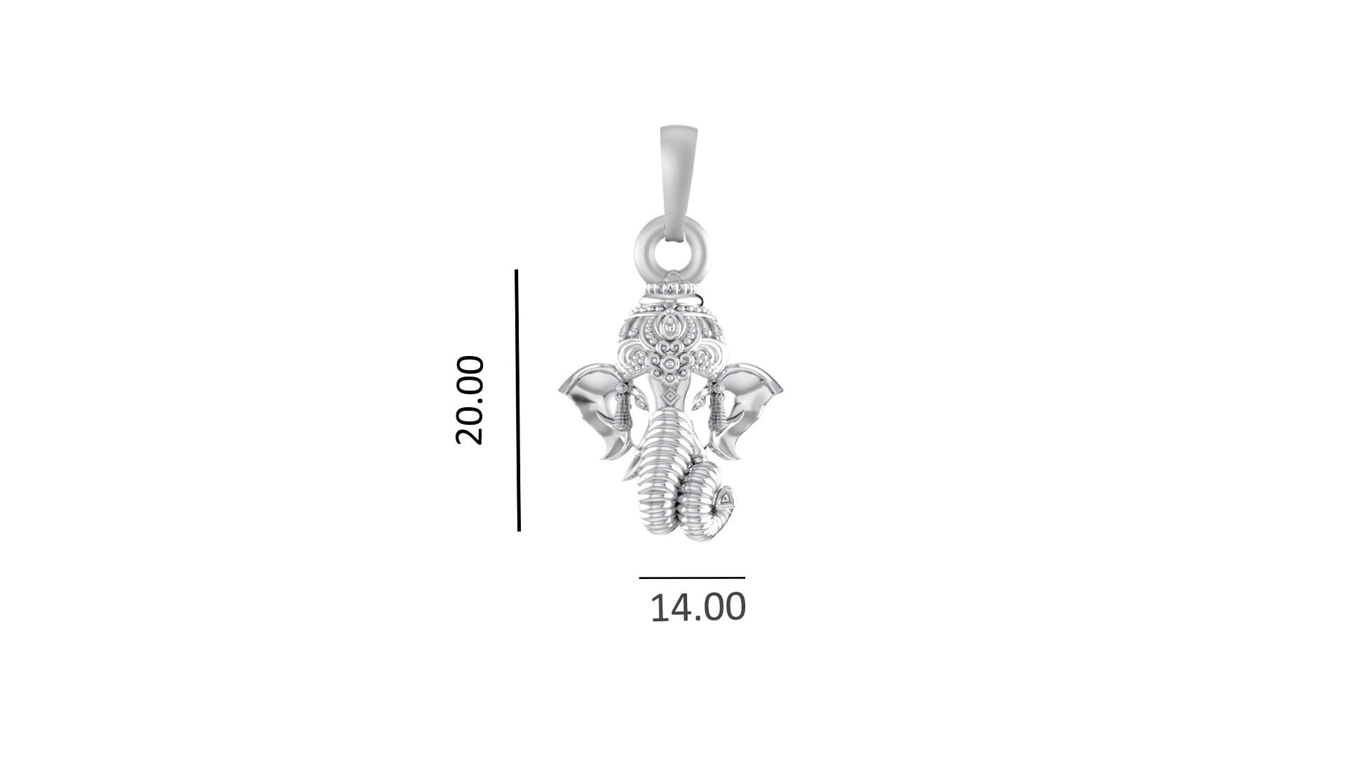 God Ganesh Silver Pendant (92.5% Purity) by Akshat Sapphire Lord ...