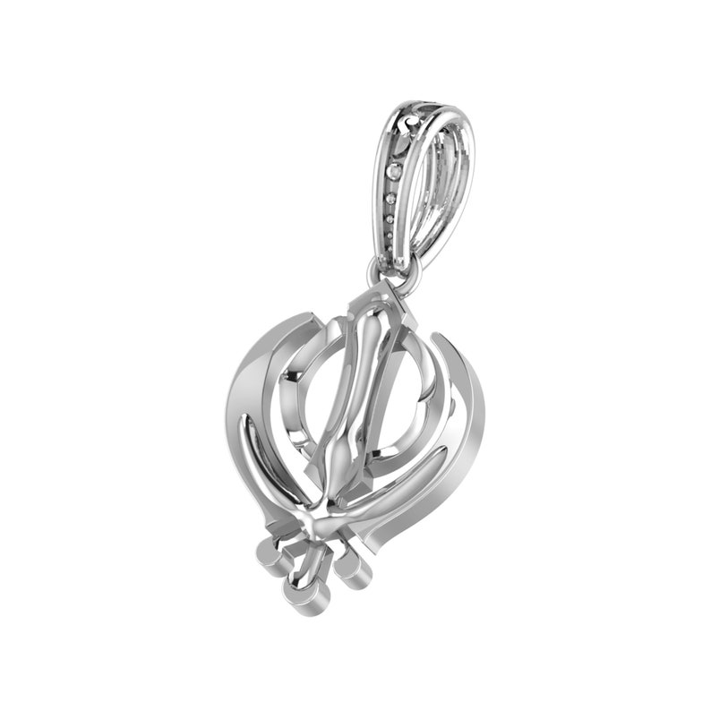 Sikh Khanda Symbol Pendant (92.5% Purity) by Akshat Sapphire Sikh ...