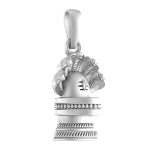 God Shivling Silver Pendant (92.5% Purity) by Akshat Sapphire Shiva ...