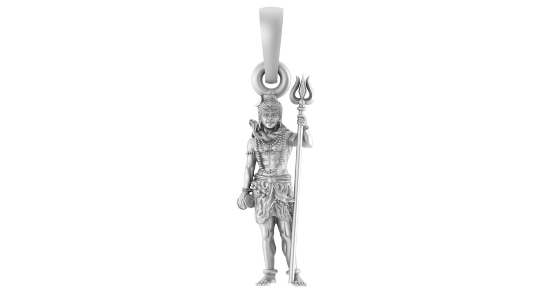 God Shiva Pendant(big Size) Pure Silver 92.5% Purity Pendant by Akshat ...