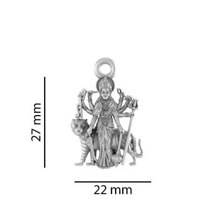 Goddess Durga Maa Silver Pendant (92.5% Purity) by Akshat Sapphire ...