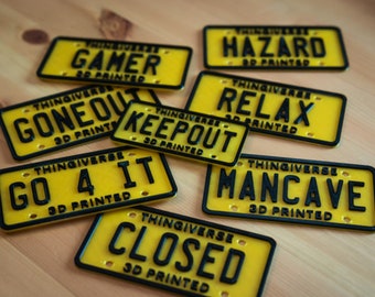 3d Printed License Plate - Etsy Australia