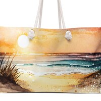 Colorful Striped Weekender Bag for Travel, Beach, Gym, Tote, Overnight ...