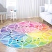 Full Moon Rug 3D Blue Moon Carpet Moon Phase Mat Universe Space Home ...