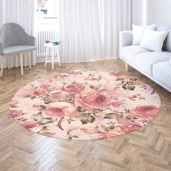 Rug With Roses - Etsy