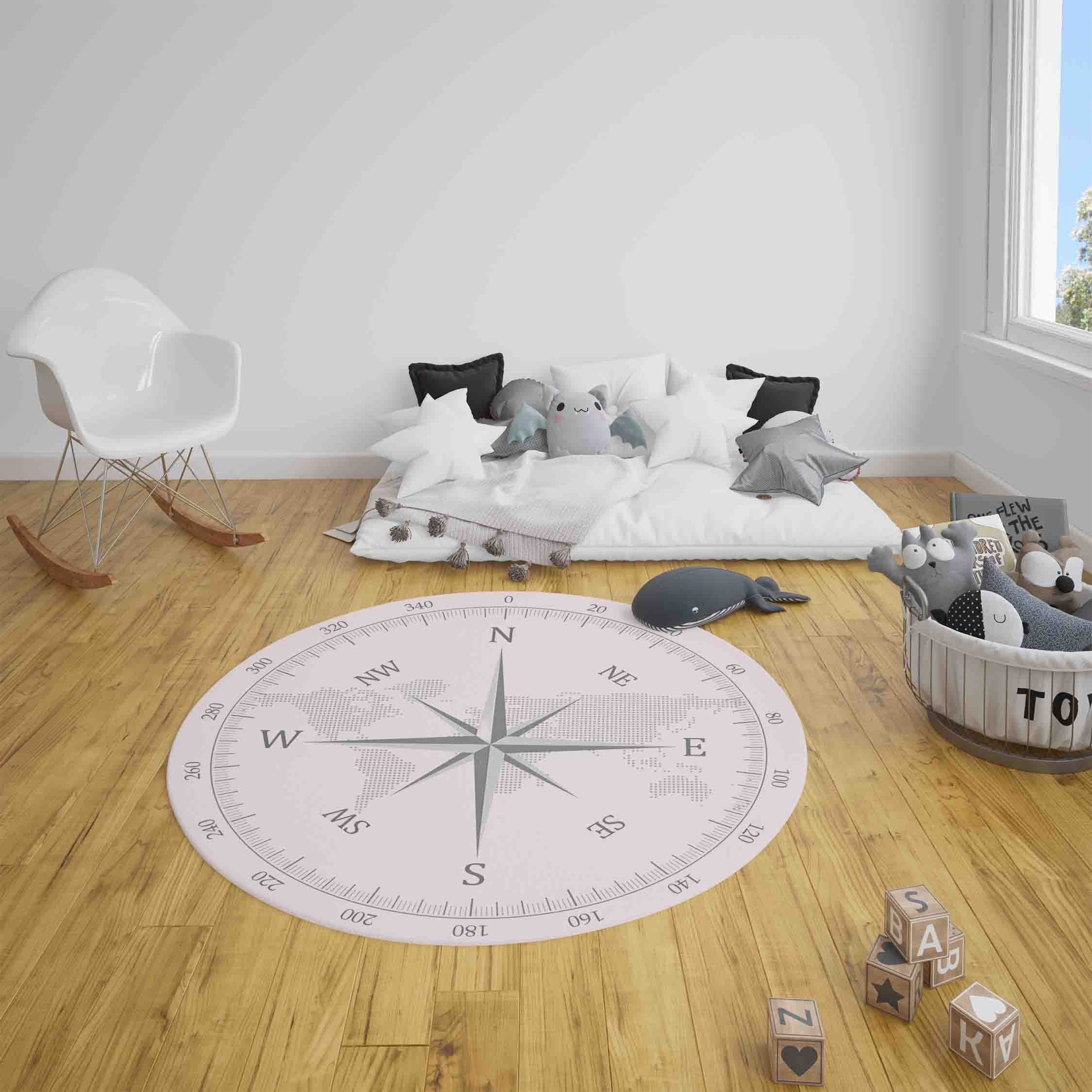 Compass World Map Carpet Rug North West South East Area Mat - Etsy