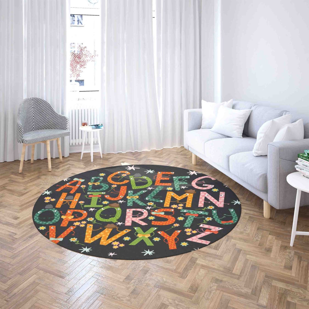 ABC Alphabet Carpet Rug, Funny Letters Birthday Mat, Party Home Decor ...