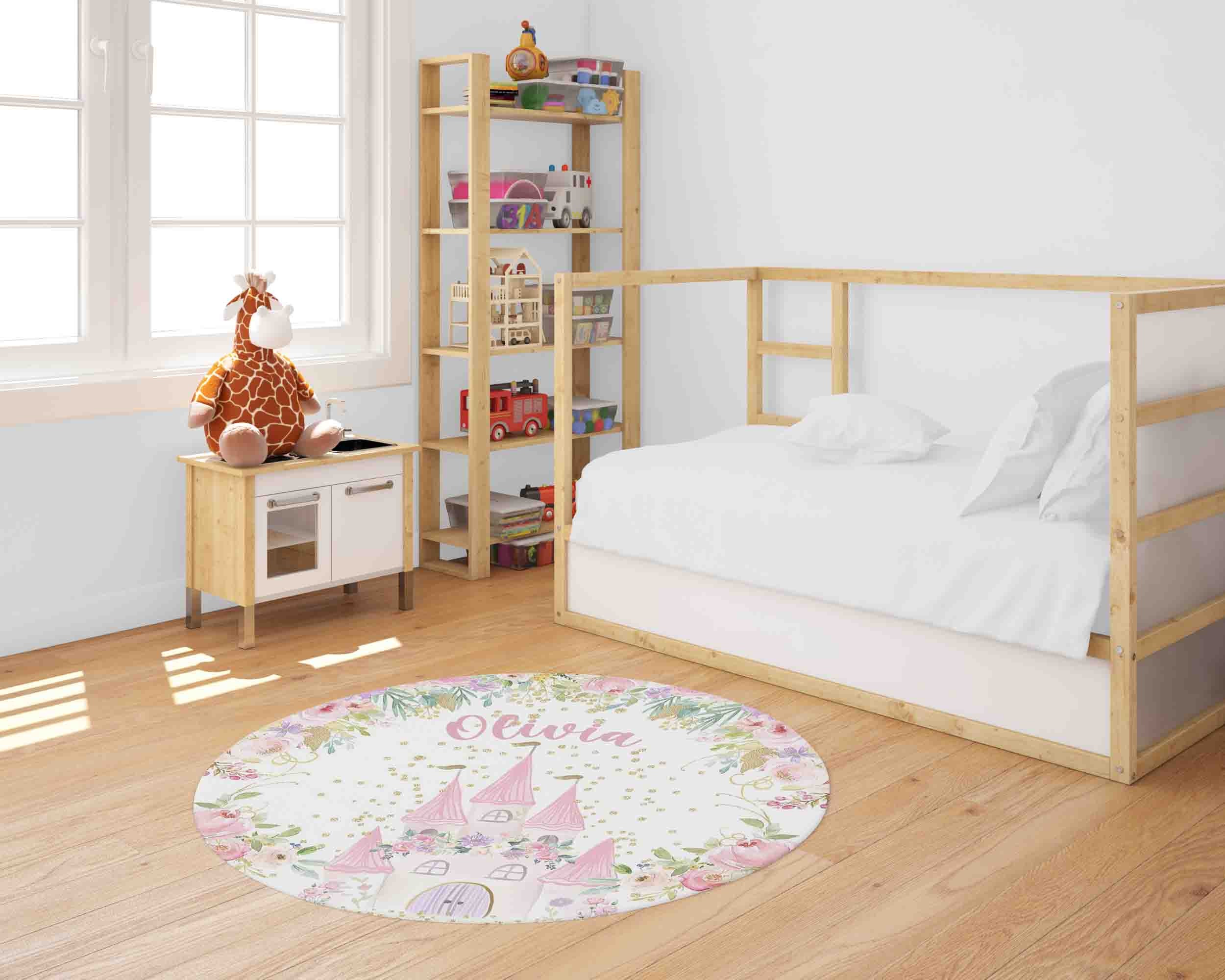 Princess Castle Nursery Rug Fairytale Kids Carpet Pink - Etsy