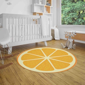 Orange Slice Rug, Summer Fruits Carpet, Fruit Lover Gift, Funny Food ...