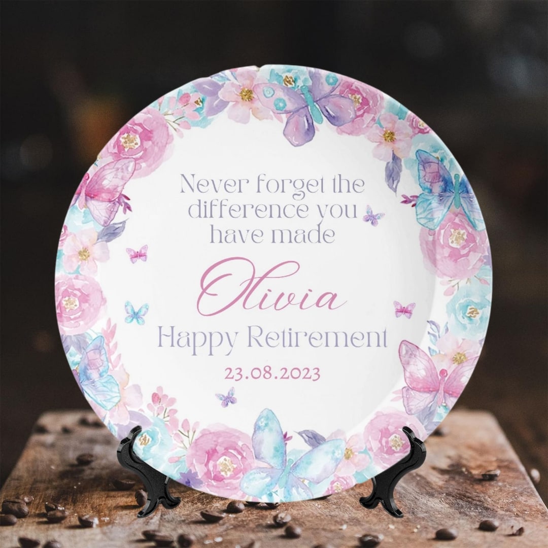 Happy Retirement Gift Custom Name Plate Keepsake Farewell Gift for Boss ...