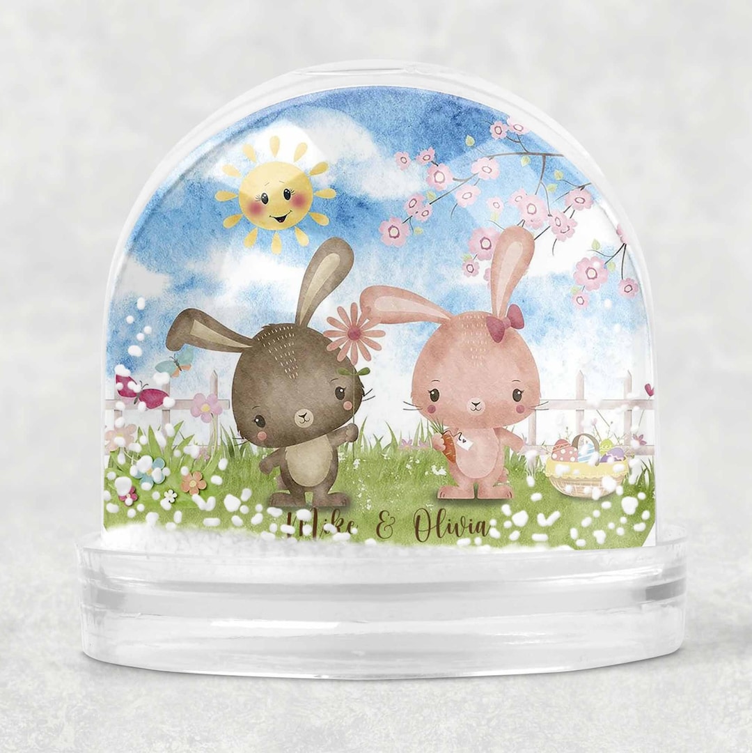Little Bunny Snow Globe Nursery Gift Kids Christmas Gift for Newborn ...