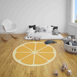 Orange Slice Rug, Summer Fruits Carpet, Fruit Lover Gift, Funny Food ...