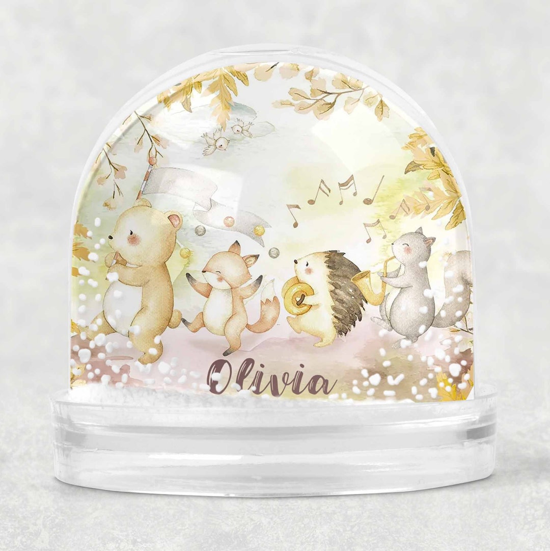 Musical Animal Snow Globe Nursery Gift Kids Christmas Gift for Newborn ...