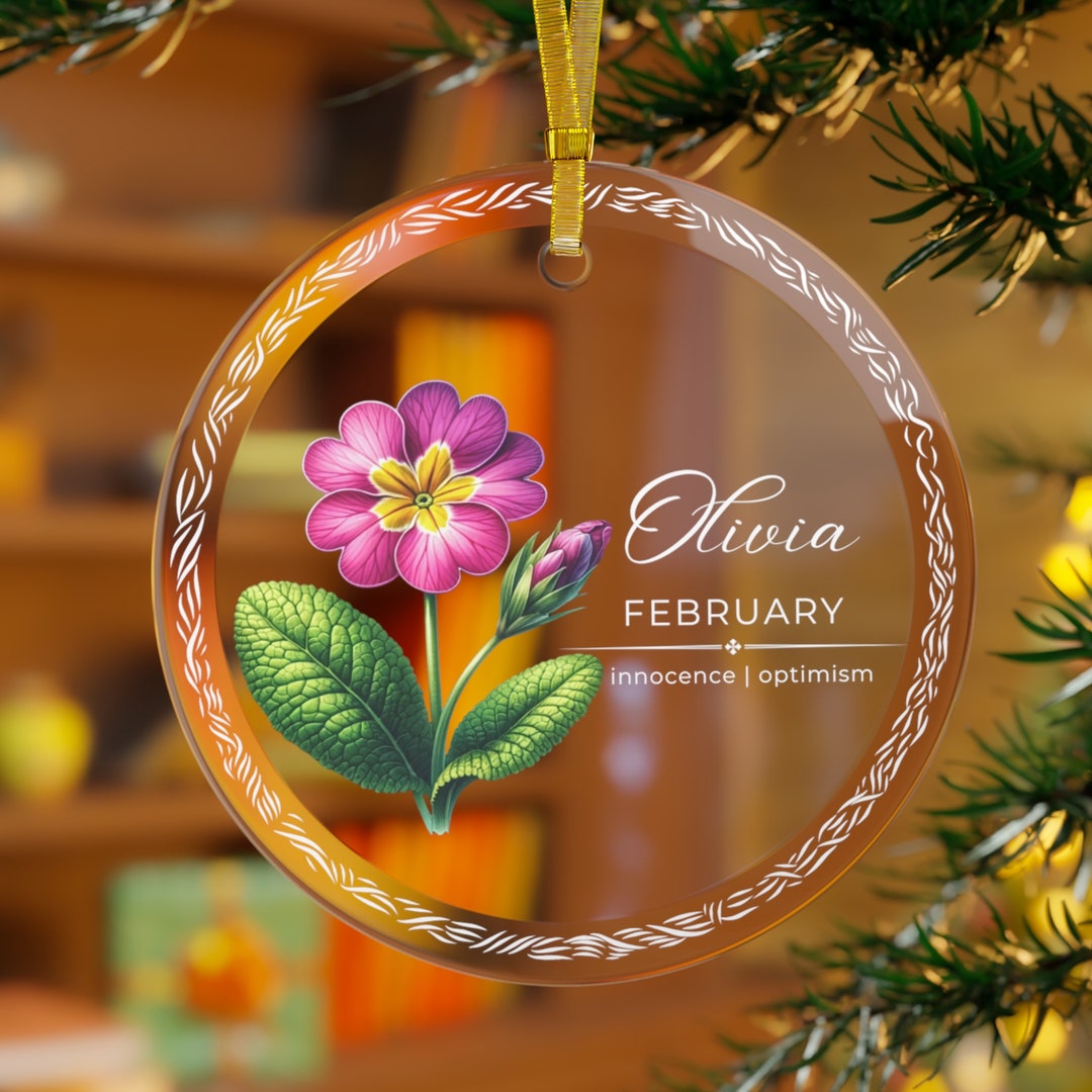 Primrose Ornament February Birth Flower Ornament Floral Birthday Gift ...