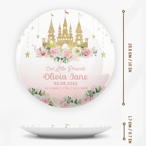 Little Princess Birth Announcement Sign Custom Name Plate Keepsake Baby ...