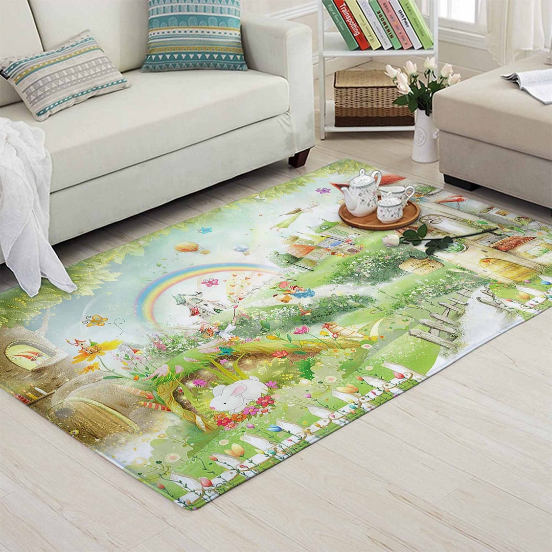 Enchanted Forest Rug, Fantasy Garden Carpet, Magical Forest Home Decor ...