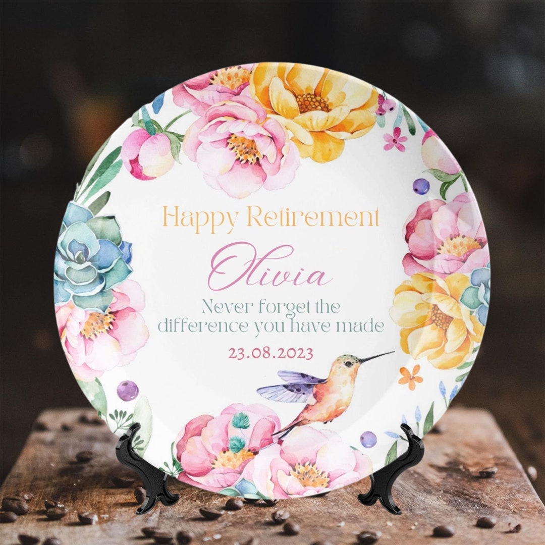 Happy Retirement Gift Farewell Gift for Boss Custom Name Plate Keepsake ...