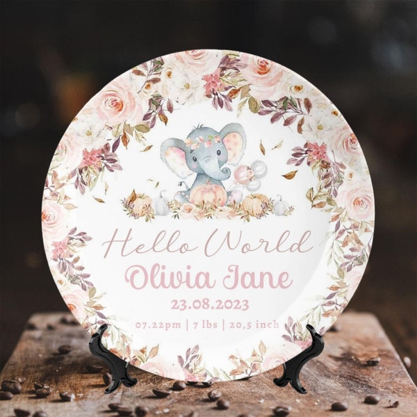 Baby Birth Plate - Etsy