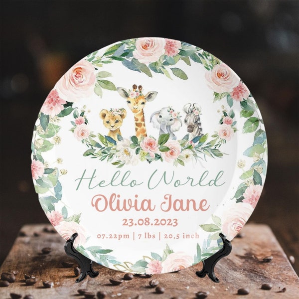 Baby Birth Plate - Etsy