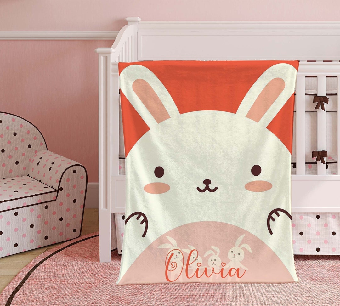 Custom Baby Bunny Blanket Rabbit Animal Nursery Blanket - Etsy